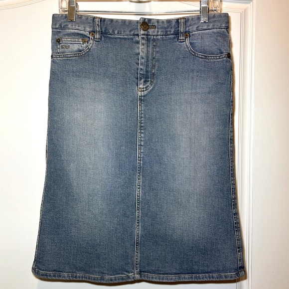 Marc Jacobs | Skirts | Marc Jacobs Stretch Blue Denim Skirt Sz 6 | Poshmark